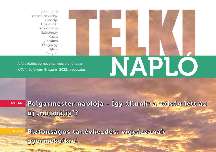 Lapozzon bele a legújabb Telki Naplóba!